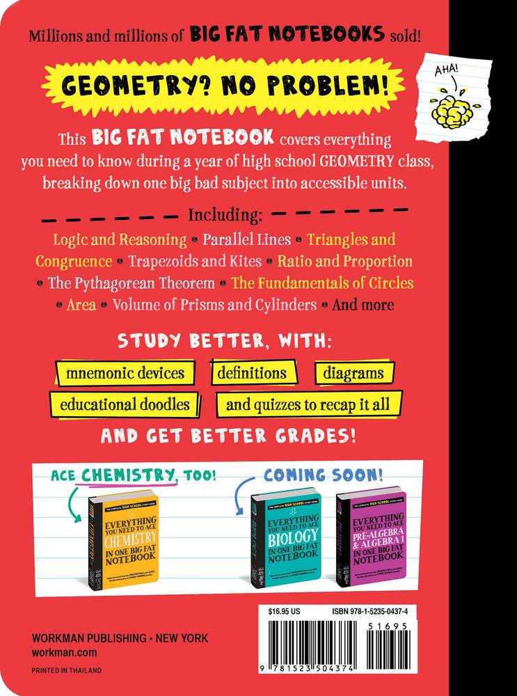 Everything You Need to Ace Geometry in One Big Fat Notebook Paperback ... Everything You Need to Ace Geometry in One Big Fat Notebook Paperback ...